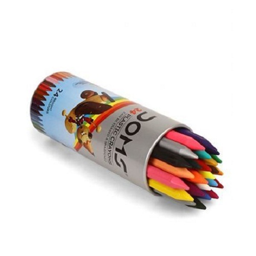Doms PLastic Crayons 24 Shades Round Tin Pack [SB003861] - Rs98.00 ...